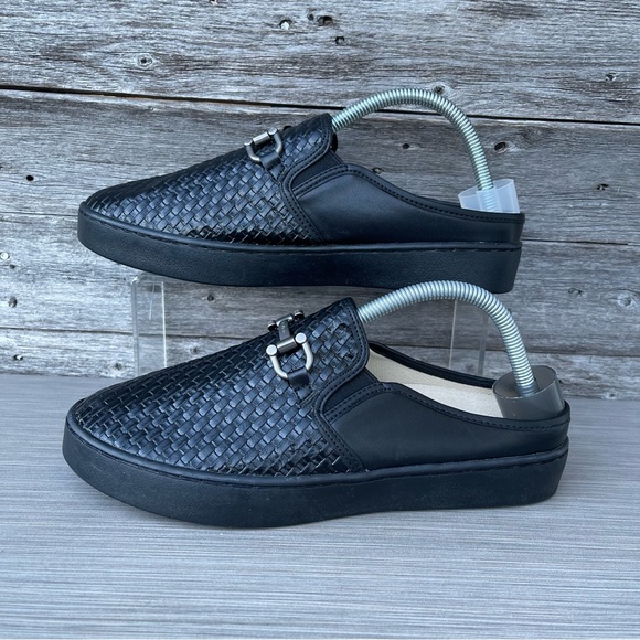 Spenco | Shoes | Spenco Mules Durham Embossed Woven Black Slip On ...